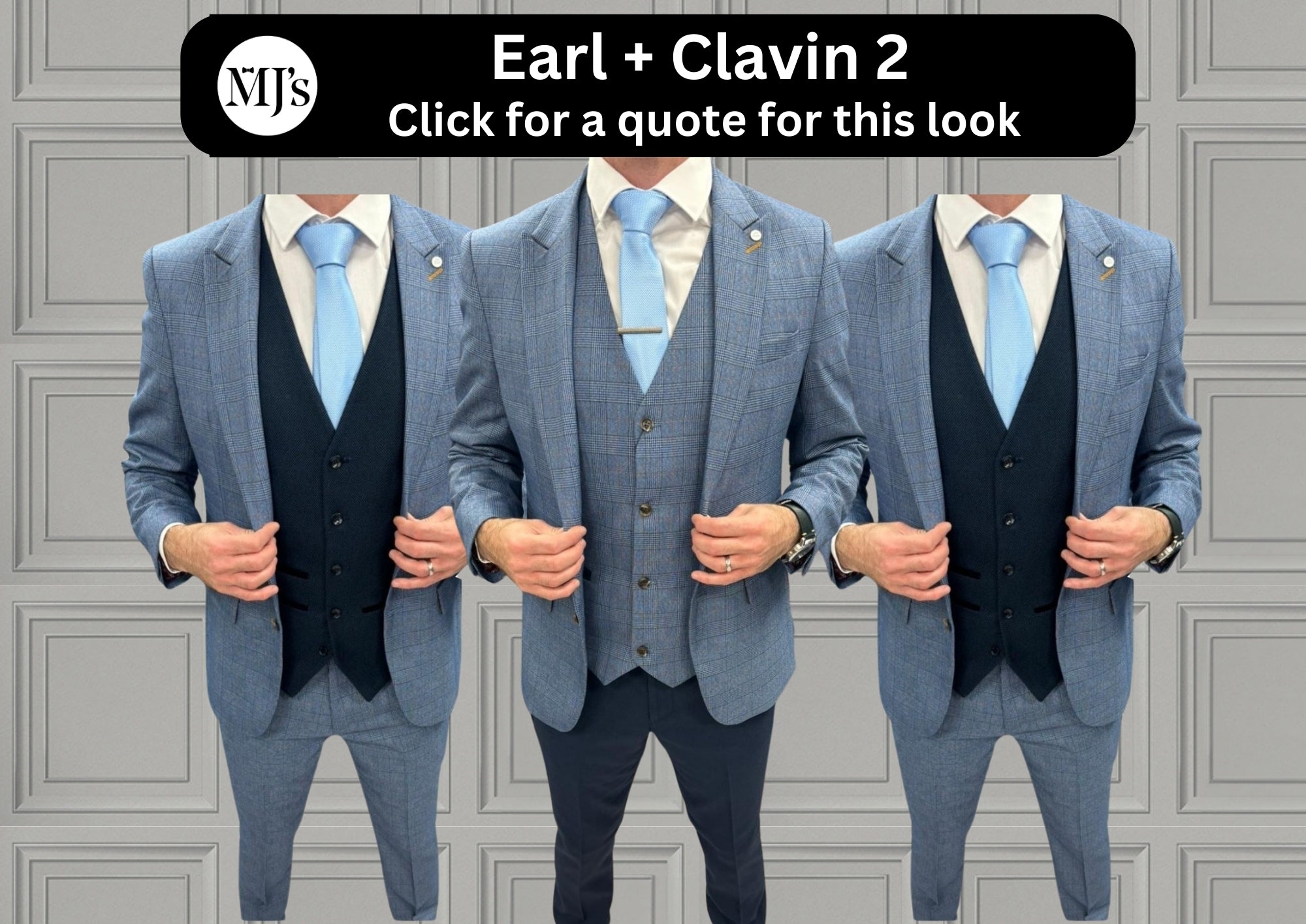 Earl Blue + Calvin Navy Wedding Quotation 2 – MJ's Menswear Derry