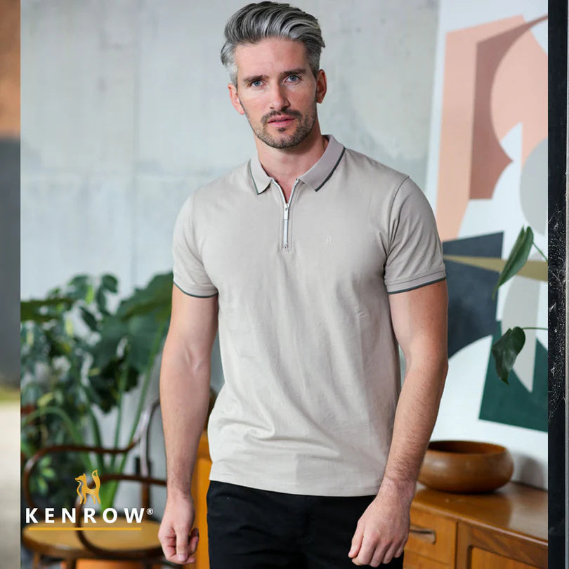 Luca Zip Putty Polo – MJ's Menswear Derry